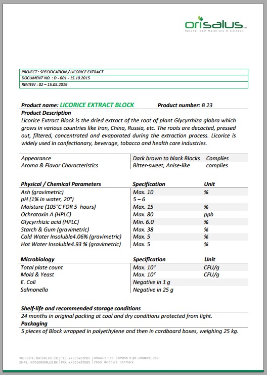 Licorice Extract Block – orisalus